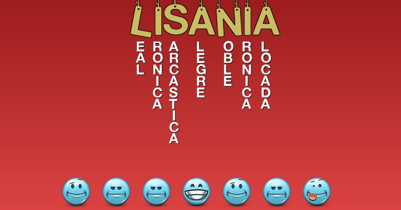 Emoticonos que describen a: lisania - Emoticones para tu nombre