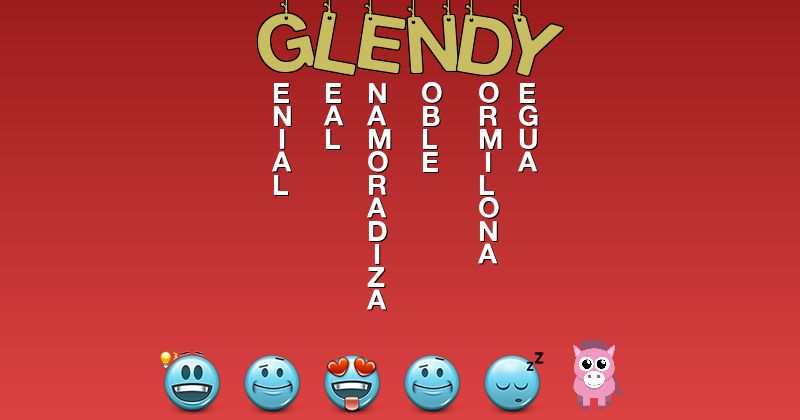 Emoticonos que describen a: glendy - Emoticones para tu nombre
