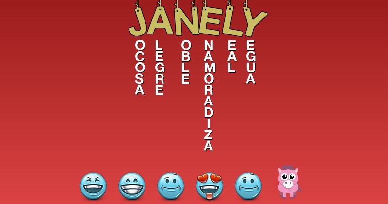 Emoticonos que describen a: janely - Emoticones para tu nombre