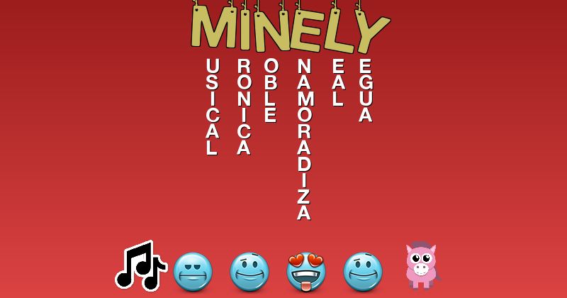 Emoticonos que describen a: minely - Emoticones para tu nombre