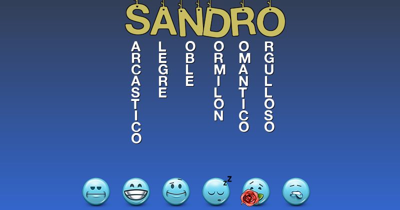 Emoticonos que describen a: sandro - Emoticones para tu nombre