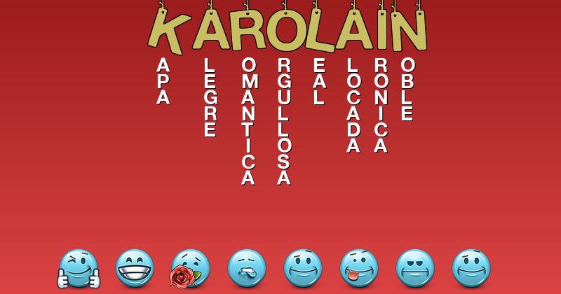 Emoticonos que describen a: karolain - Emoticones para tu nombre