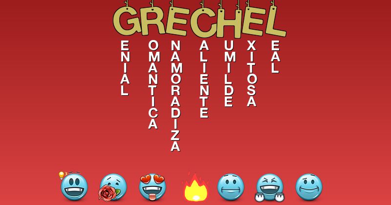 Emoticonos que describen a: grechel - Emoticones para tu nombre