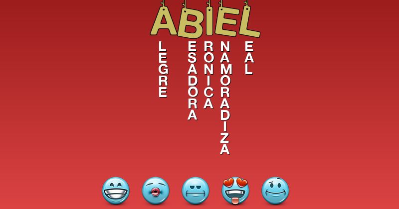 Emoticonos que describen a: abiel - Emoticones para tu nombre