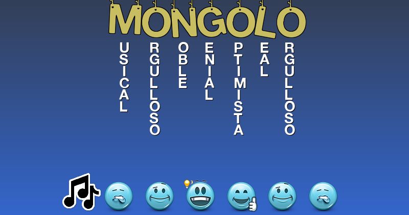 Emoticonos que describen a: mongolo - Emoticones para tu nombre