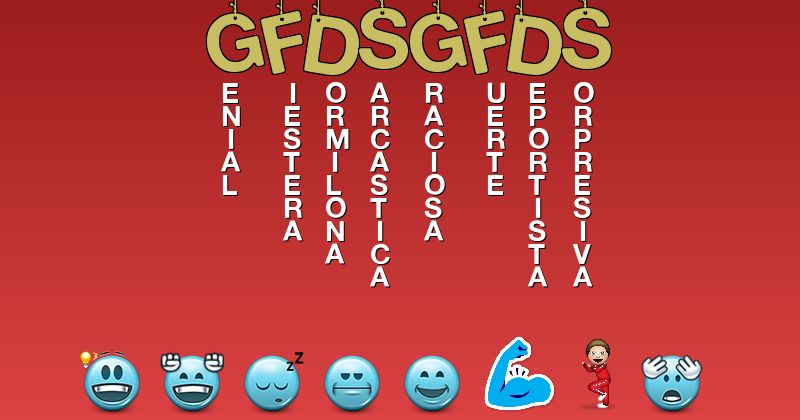 Emoticonos que describen a: gfdsgfds - Emoticones para tu nombre