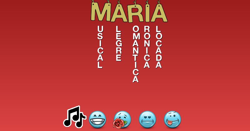 Emoticonos que describen a: maria0 - Emoticones para tu nombre