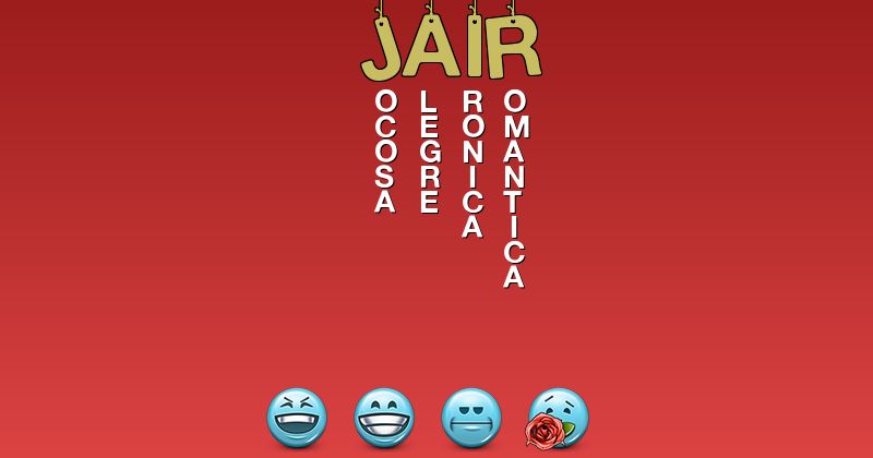 Emoticonos que describen a: jair - Emoticones para tu nombre