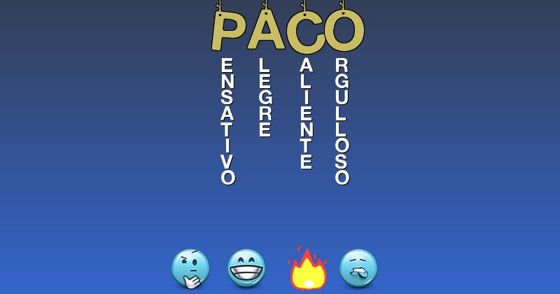 Emoticonos que describen a: paco - Emoticones para tu nombre