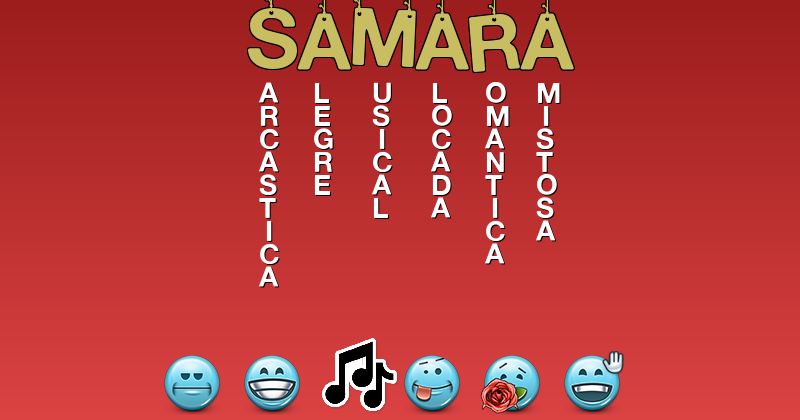 Emoticonos que describen a: samara - Emoticones para tu nombre