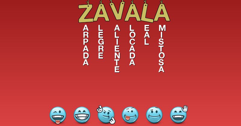 Emoticonos que describen a: zavala - Emoticones para tu nombre