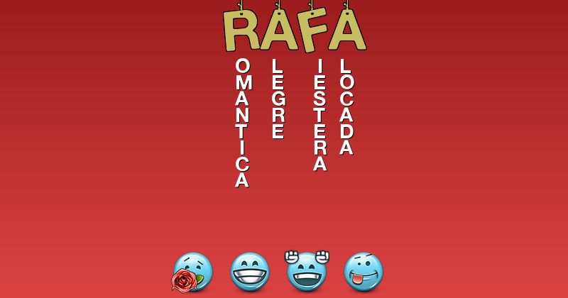 Emoticonos que describen a: rafa - Emoticones para tu nombre