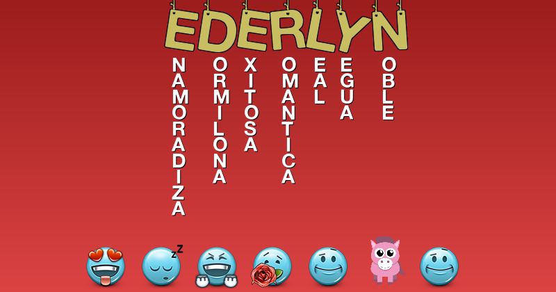Emoticonos que describen a: ederlyn - Emoticones para tu nombre