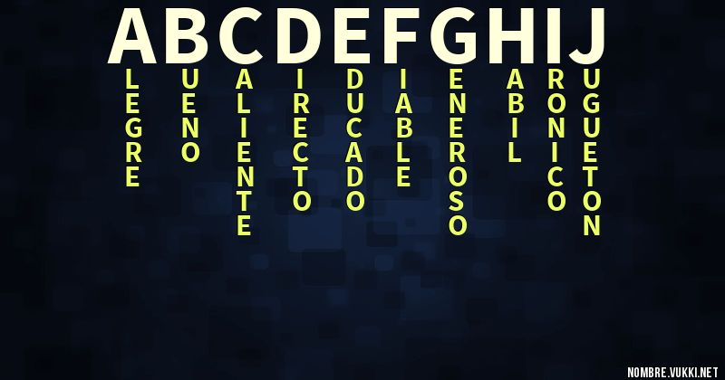 Qué significa abcdefghij