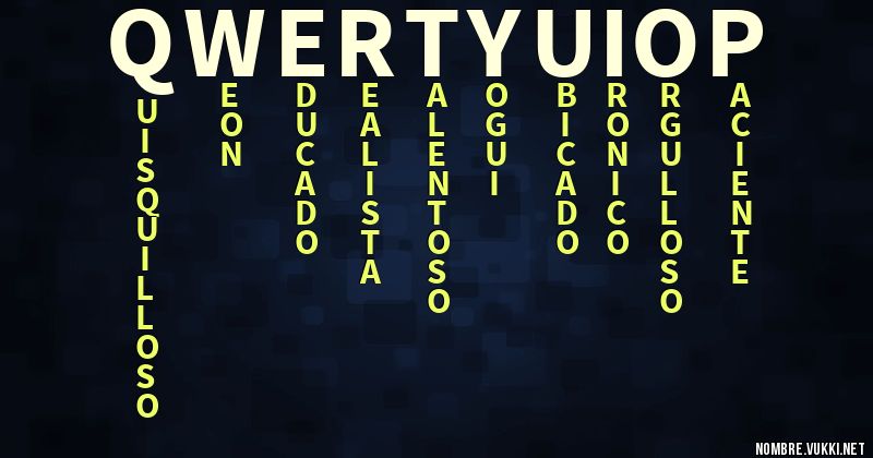 Qué significa qwertyuiop