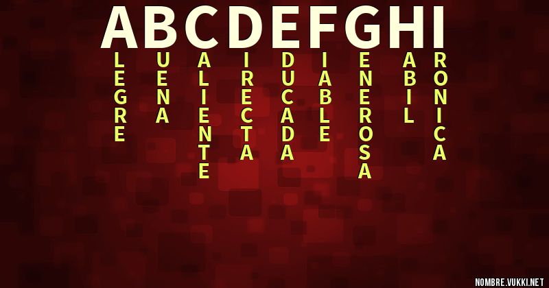 Qué significa abcdefghi