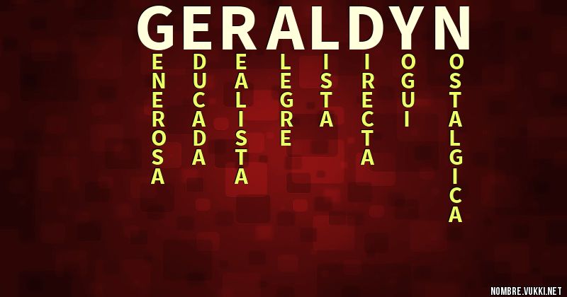 Qué significa geraldyn