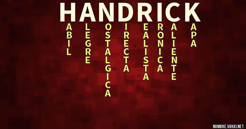 Qué significa handrick