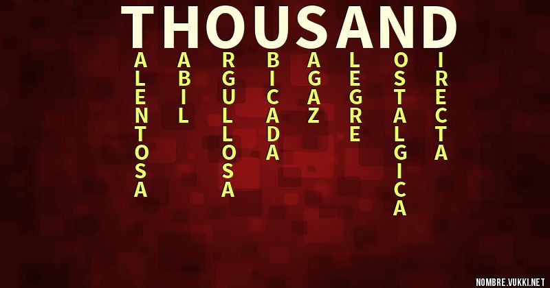 Qué significa thousand