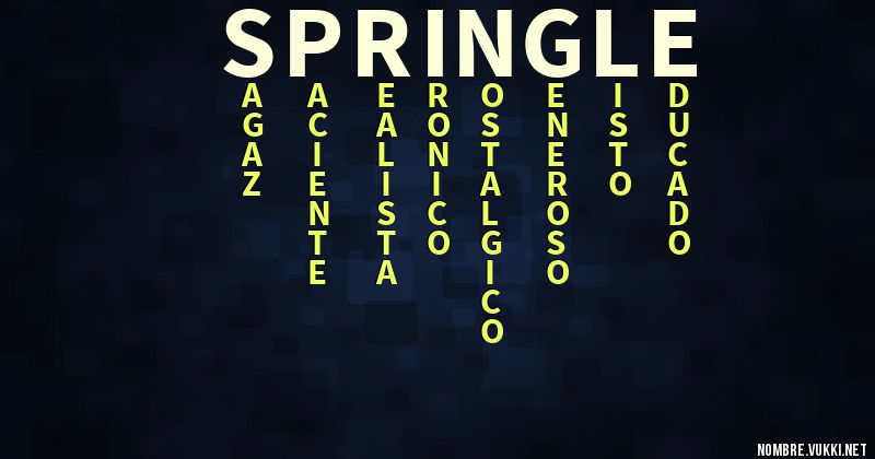 Qué significa springle
