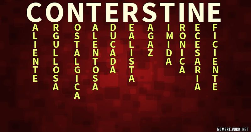 Qué significa conterstine