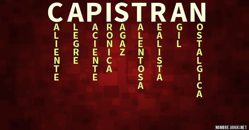 Qué significa capistran
