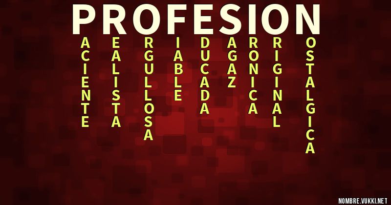Qué significa profesion