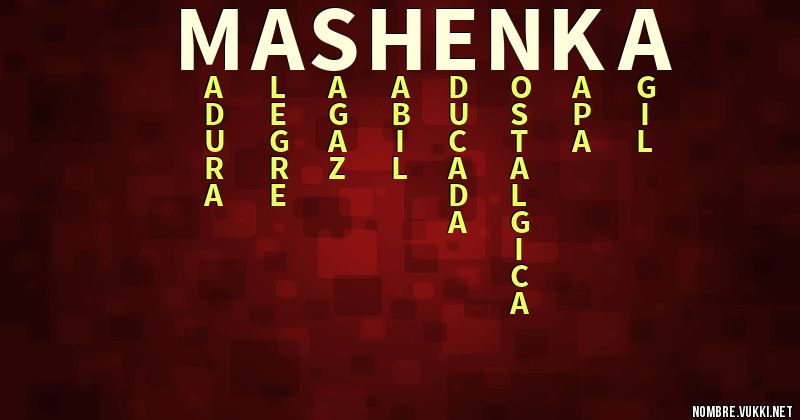 Qué significa mashenka