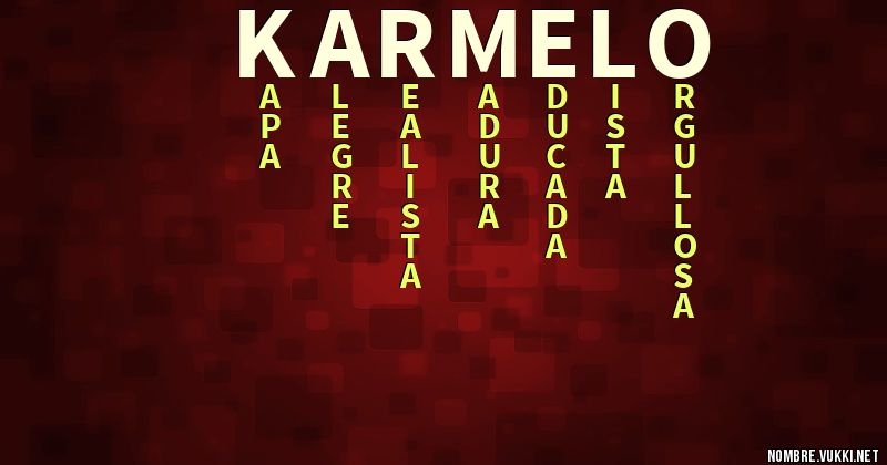 Qué significa karmelo
