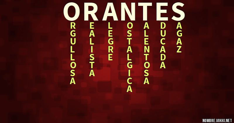 Qué significa orantes