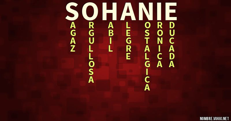 Qué significa sohanie