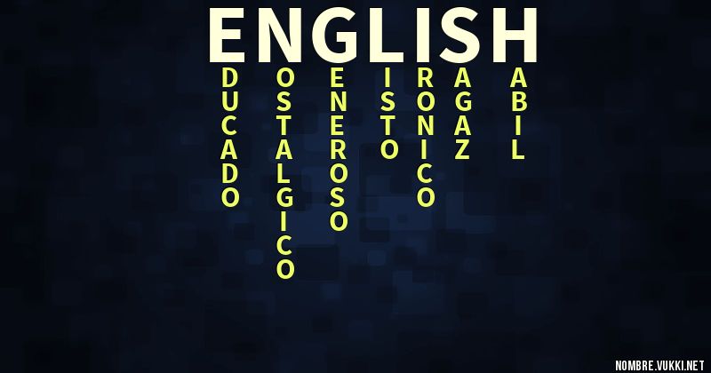 Qué significa english