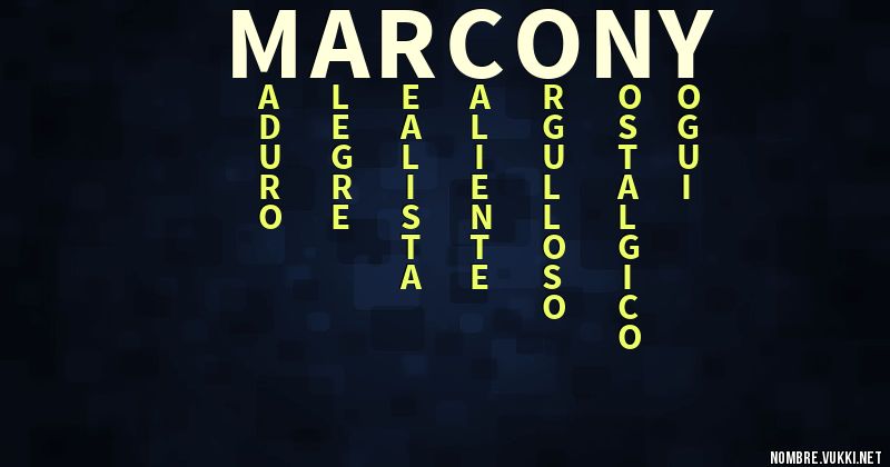 Qué significa marcony