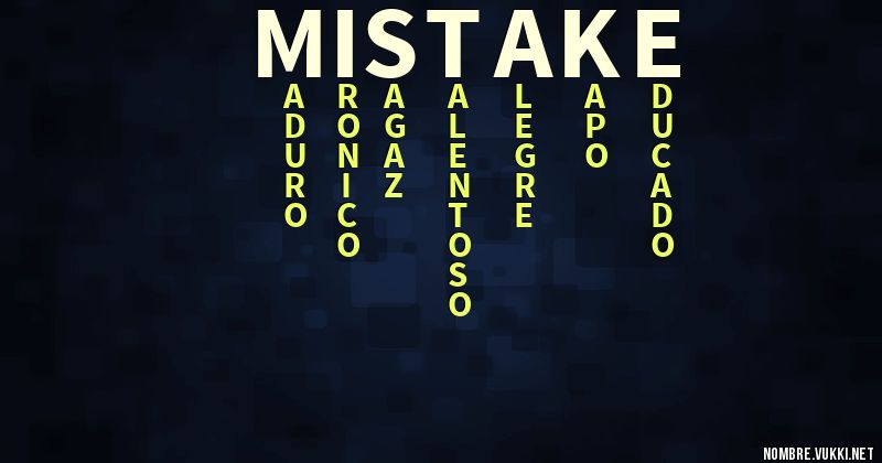 Qué significa mistake