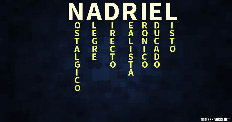Qué significa nadriel