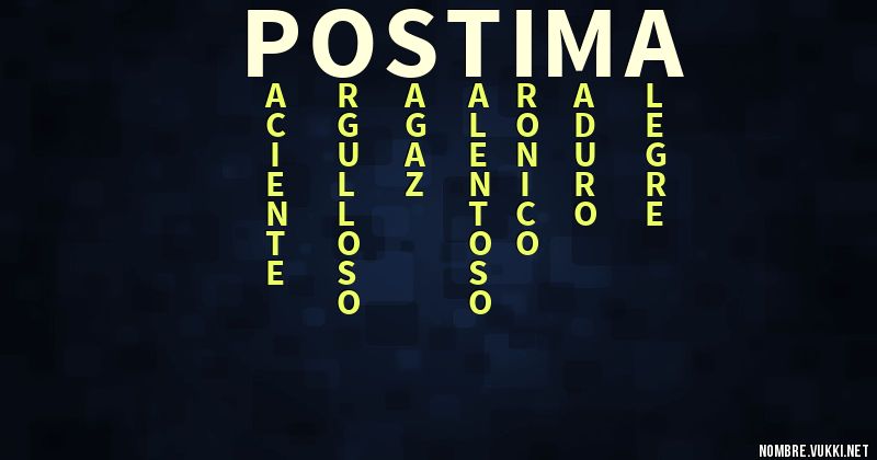 Qué significa postima