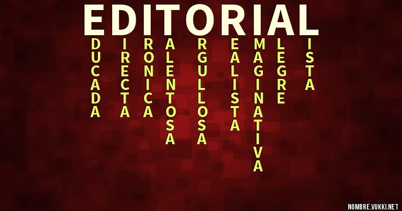 Qué significa editorial