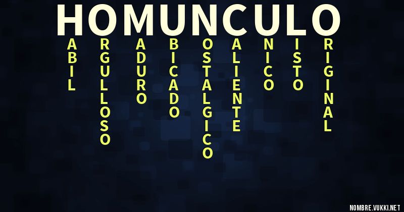 Qué significa homunculo