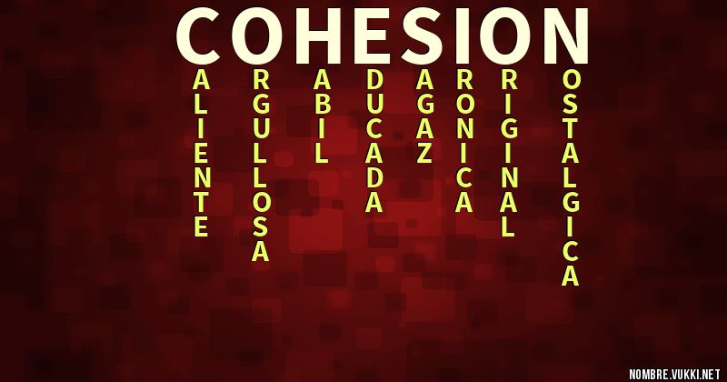 Qué significa cohesion