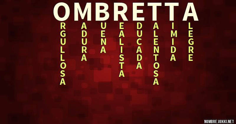 Qué significa ombretta