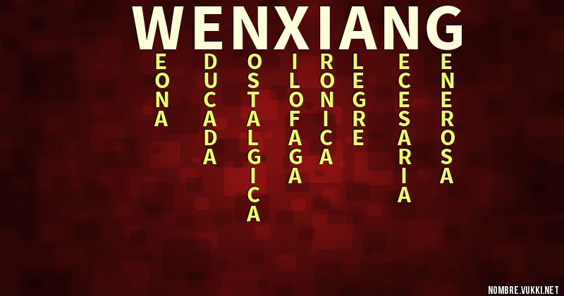 Qué significa wenxiang