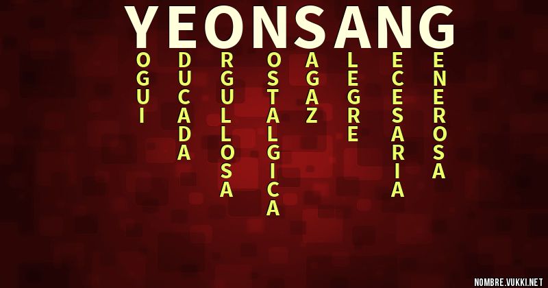 Qué significa yeonsang