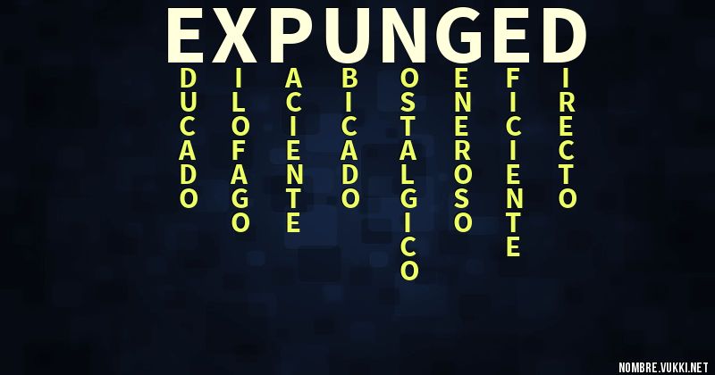 Qué significa expunged