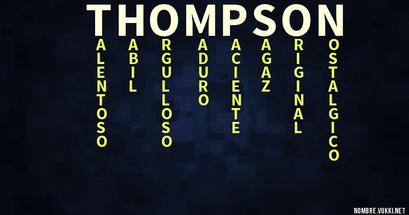 Qué significa thompson