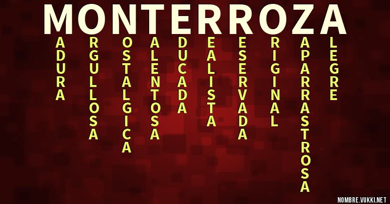Qué significa monterroza