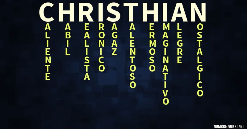 Qué significa christhian