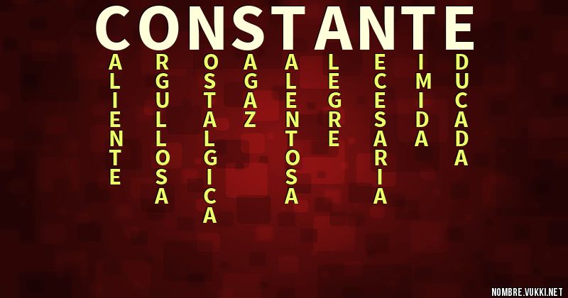 Qué significa constante