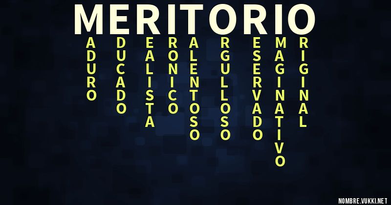 Qué significa meritorio
