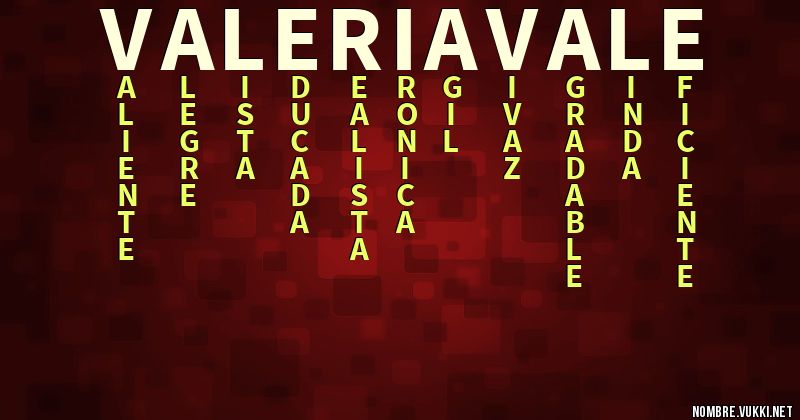 Qué significa valeria/vale
