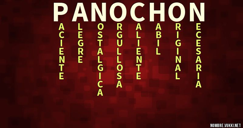 Qué significa panochon
